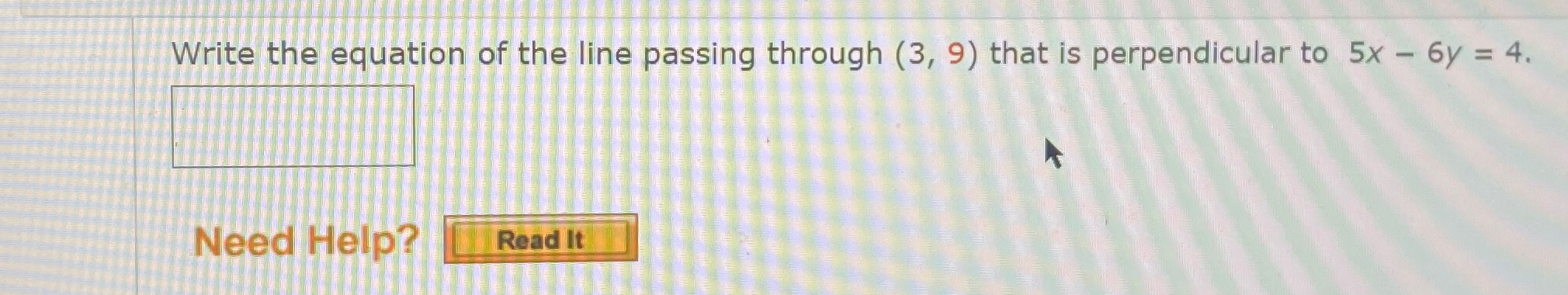 Solved Write The Equation Of The Line Passing Through 3 9