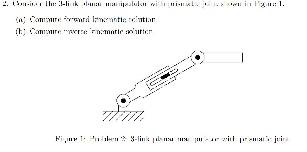 Solved Consider the 3 -link planar manipulator with | Chegg.com