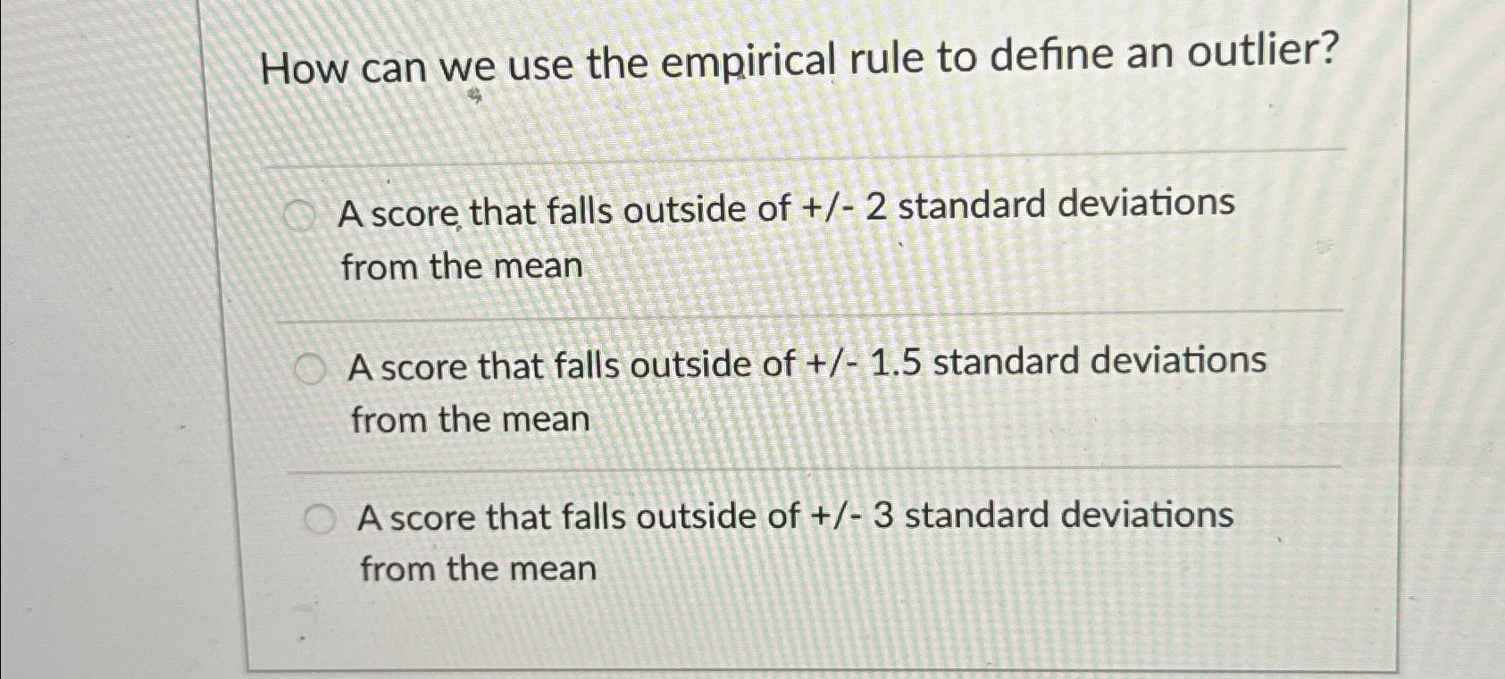 Solved How can we use the empirical rule to define an | Chegg.com