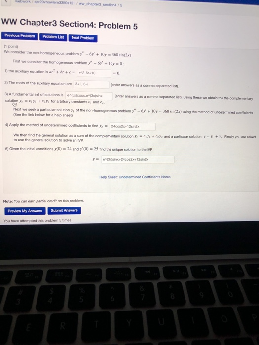 Solved webwork/spr20howiem33503121 / ww chapter section/5 WW | Chegg.com