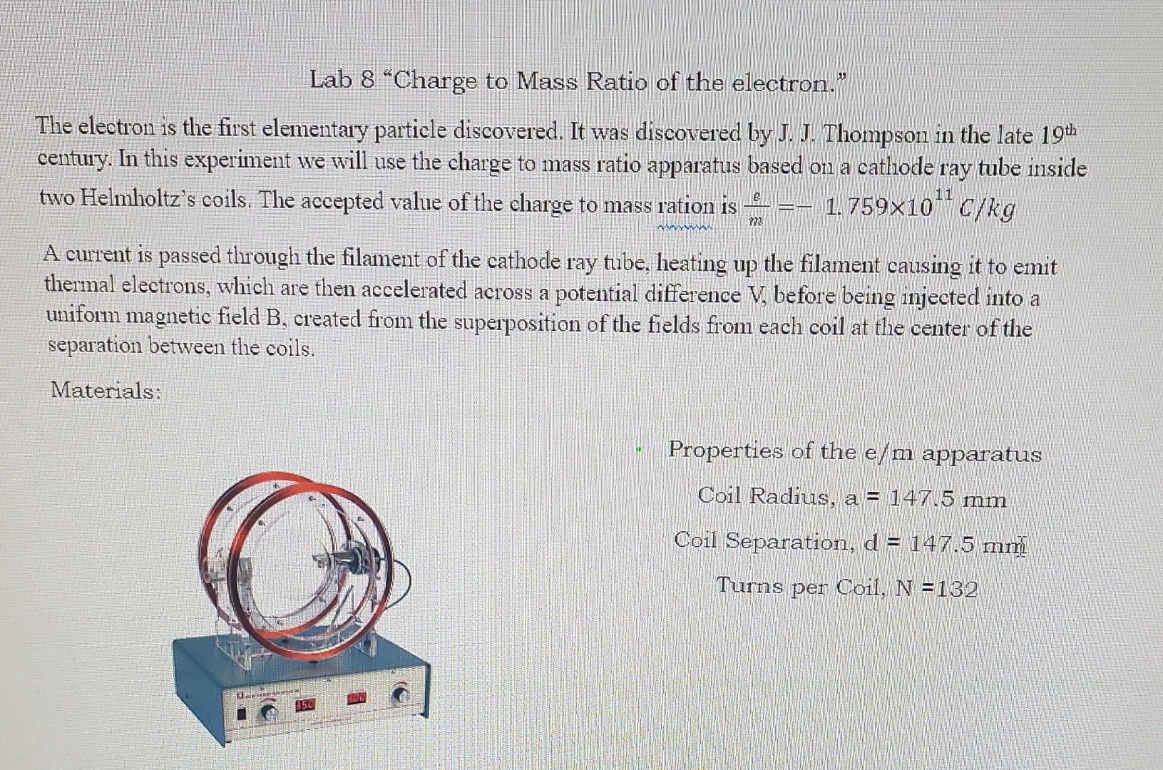 Solved 1. Does the radius of the trajectory depend on the | Chegg.com