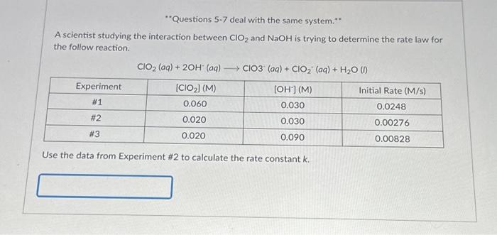 Solved **Questions 5-7 deal with the same system.** A | Chegg.com