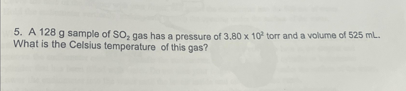 Solved A 128g ﻿sample of SO2 ﻿gas has a pressure of 3.80×102 | Chegg.com