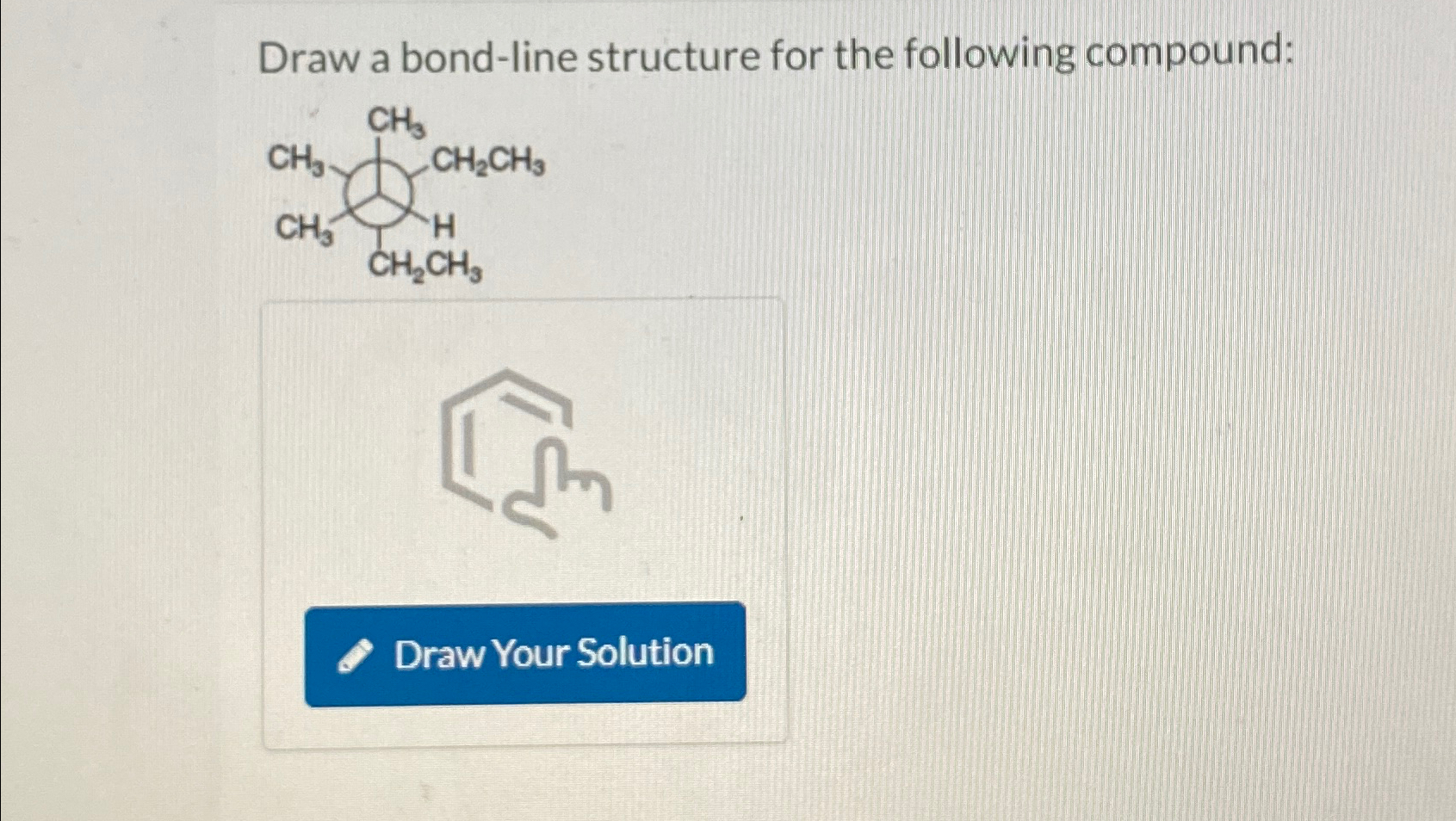 Solved Draw a bond-line structure for the following | Chegg.com