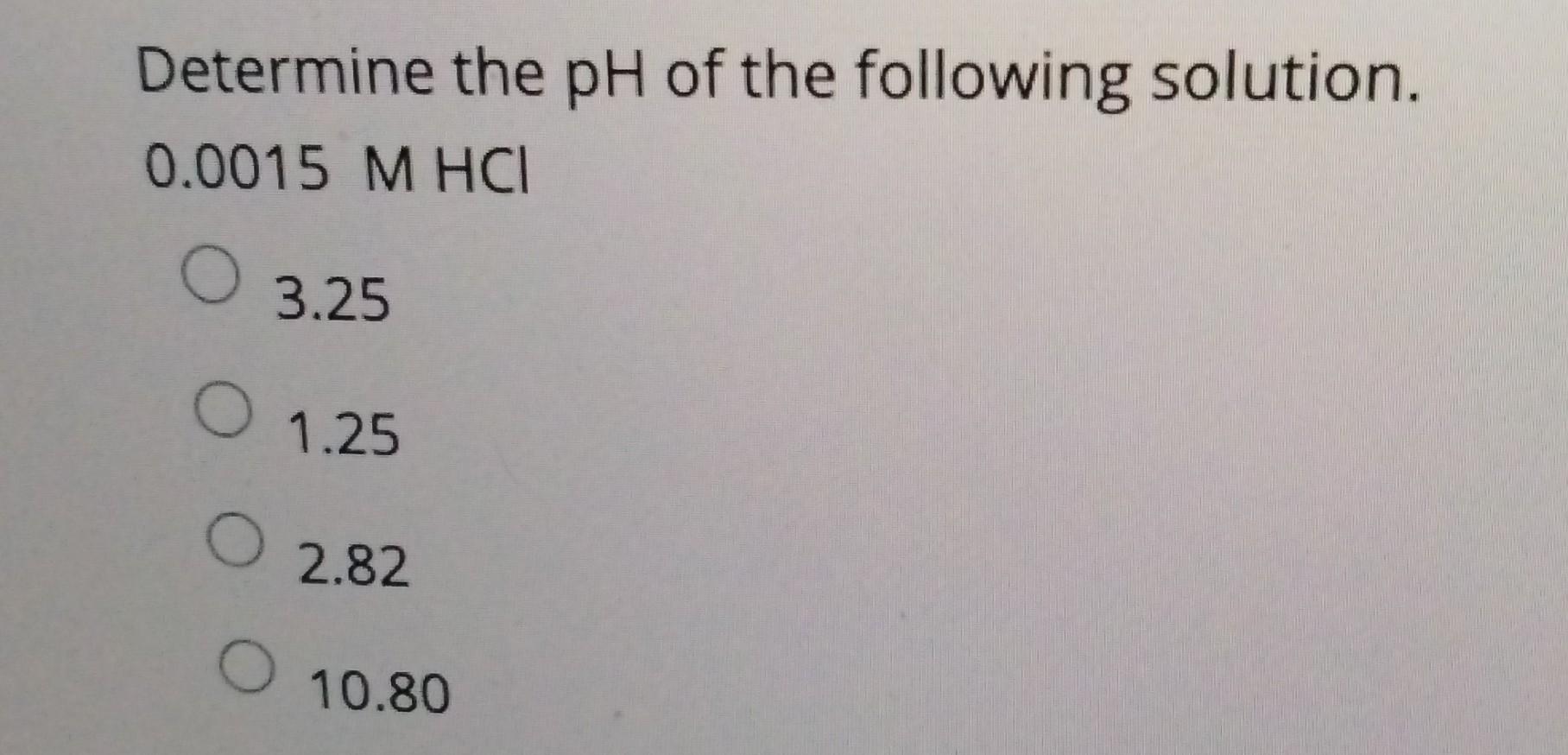 Solved Determine the pH of the following solution. | Chegg.com