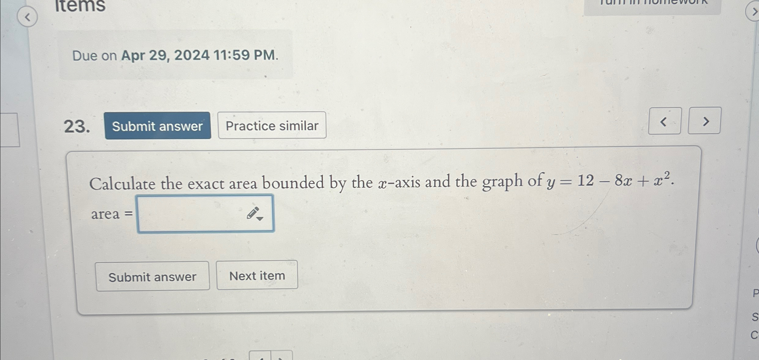 Solved Due on Apr 29, 2024 11:59 ﻿PM.23. Calculate the | Chegg.com