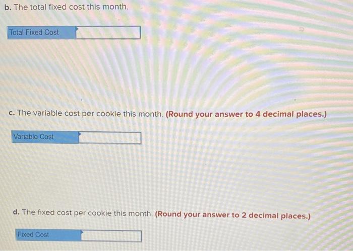Solved Calculate each of the following: a. The total | Chegg.com