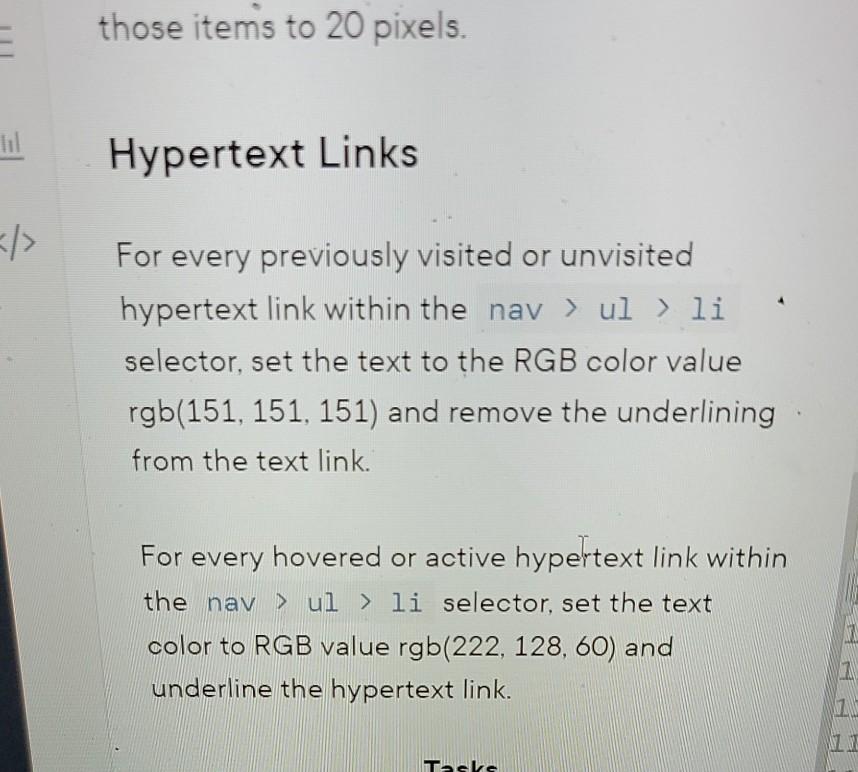 Solved Appearance of Navigation List Next, you'll format the | Chegg.com