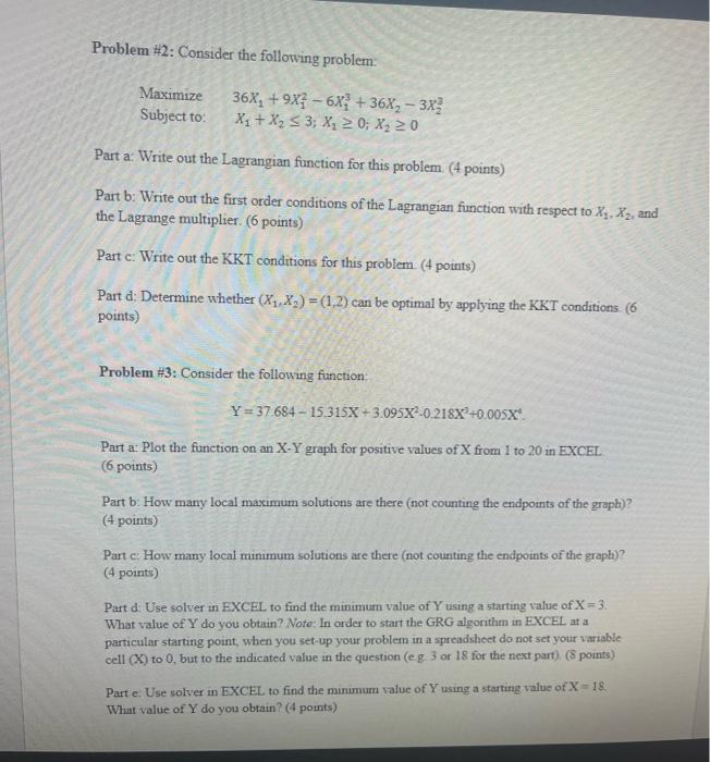 Problem $2 : Consider the following problem: Maximize | Chegg.com