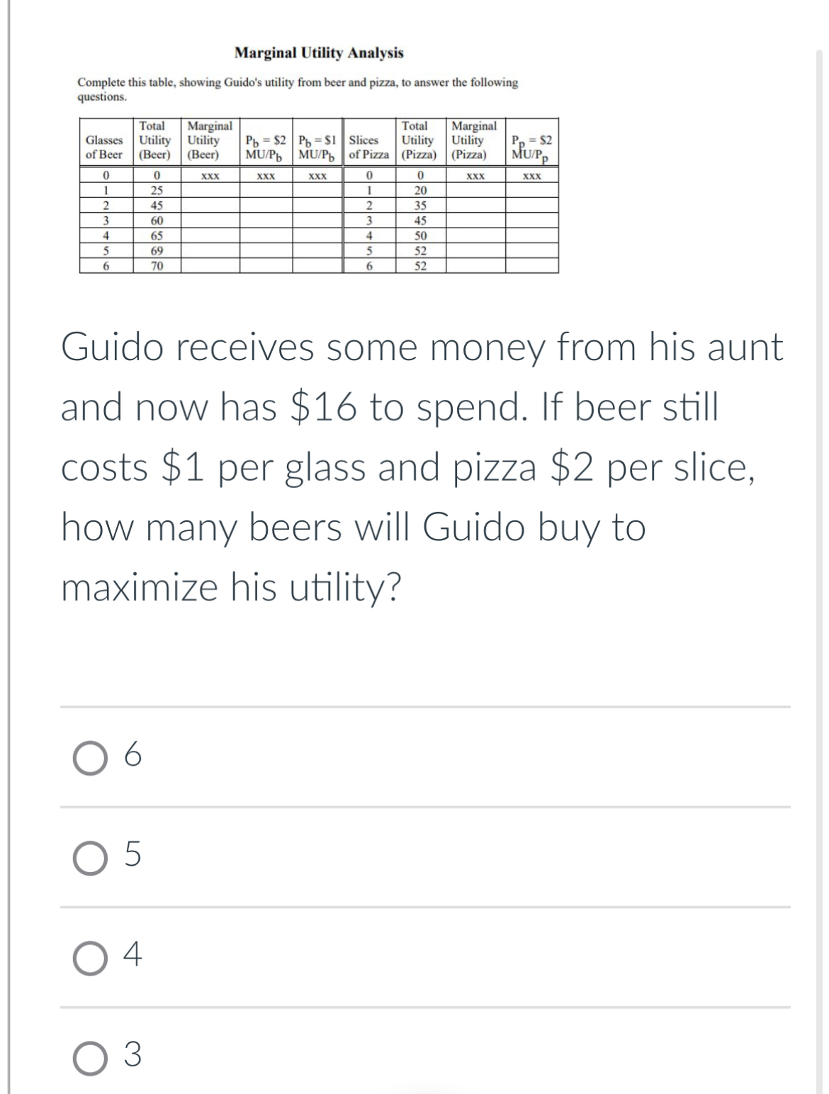 Solved Marginal Utility AnalysisComplete this table, showing | Chegg.com