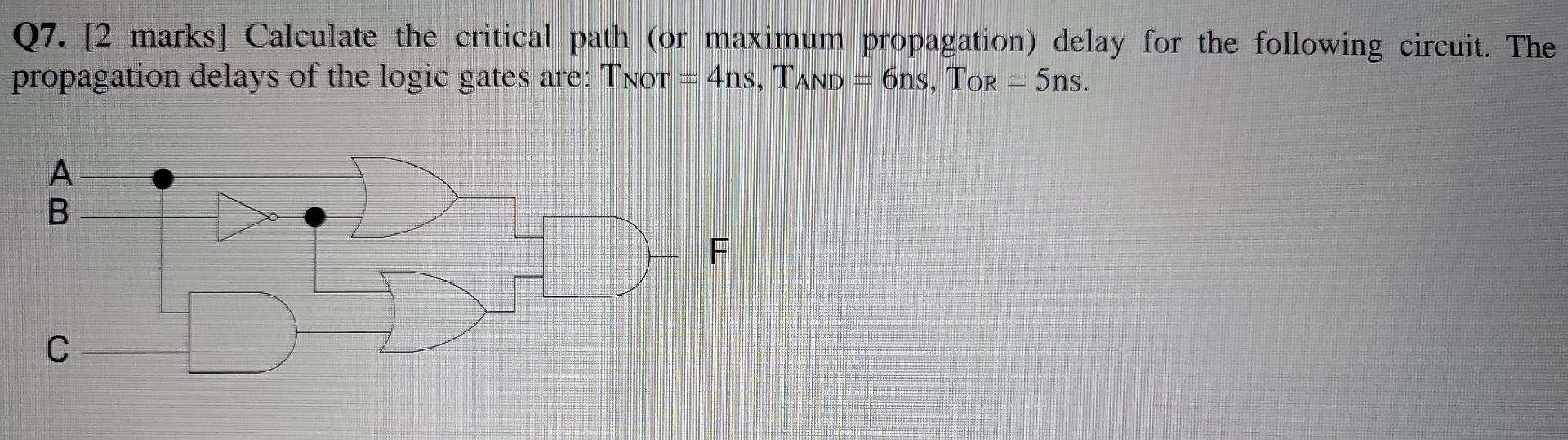Solved Q7. [2 marks] Calculate the critical path (or maximum | Chegg.com