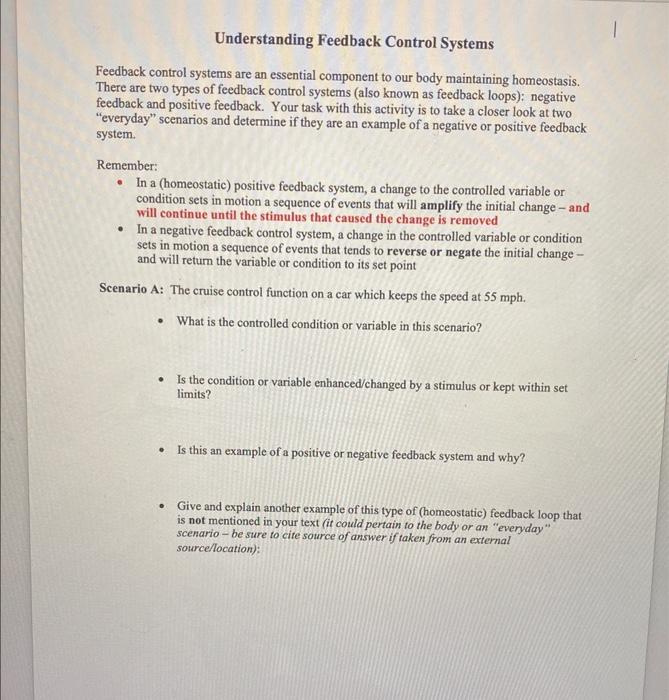 Feedback control systems are an essential component | Chegg.com
