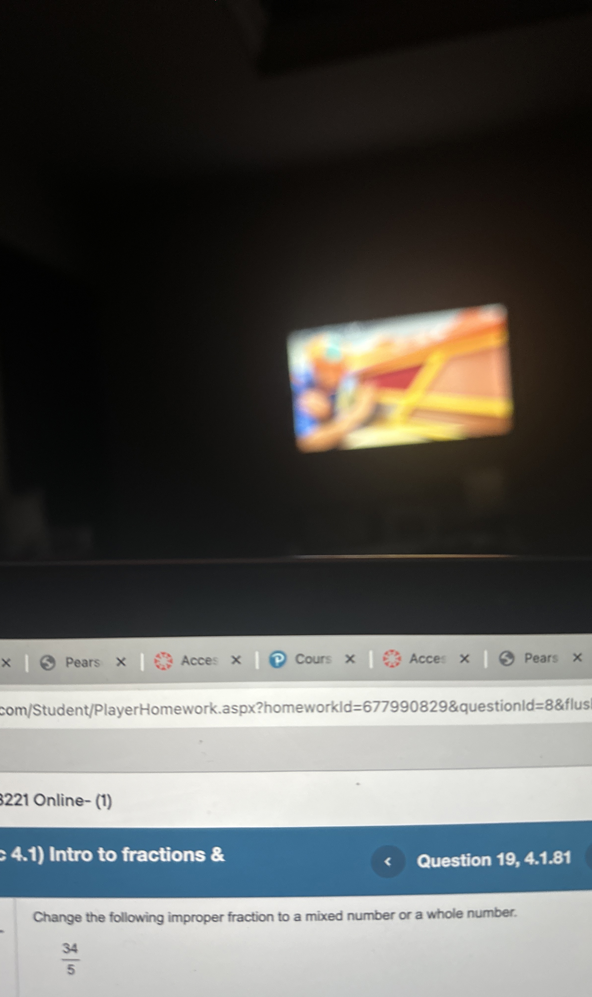 Solved Change the following improper fraction to a mixed | Chegg.com