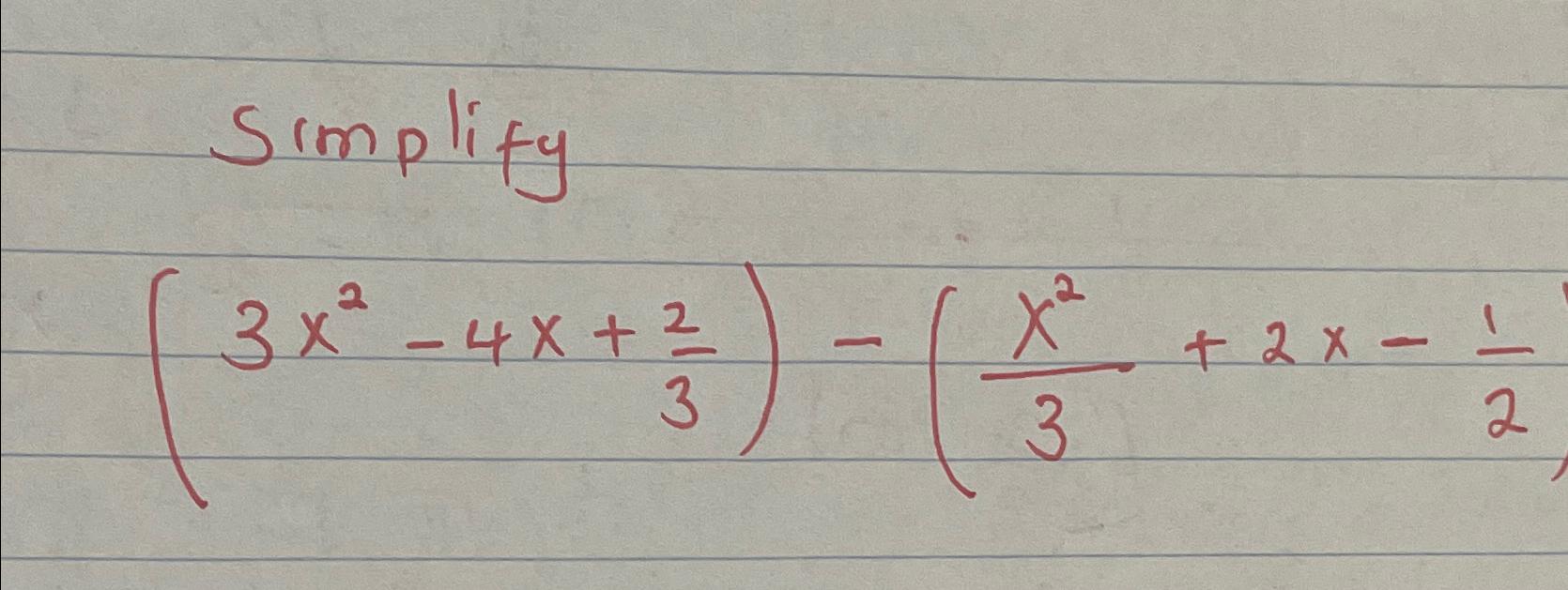 Solved Simplify | Chegg.com