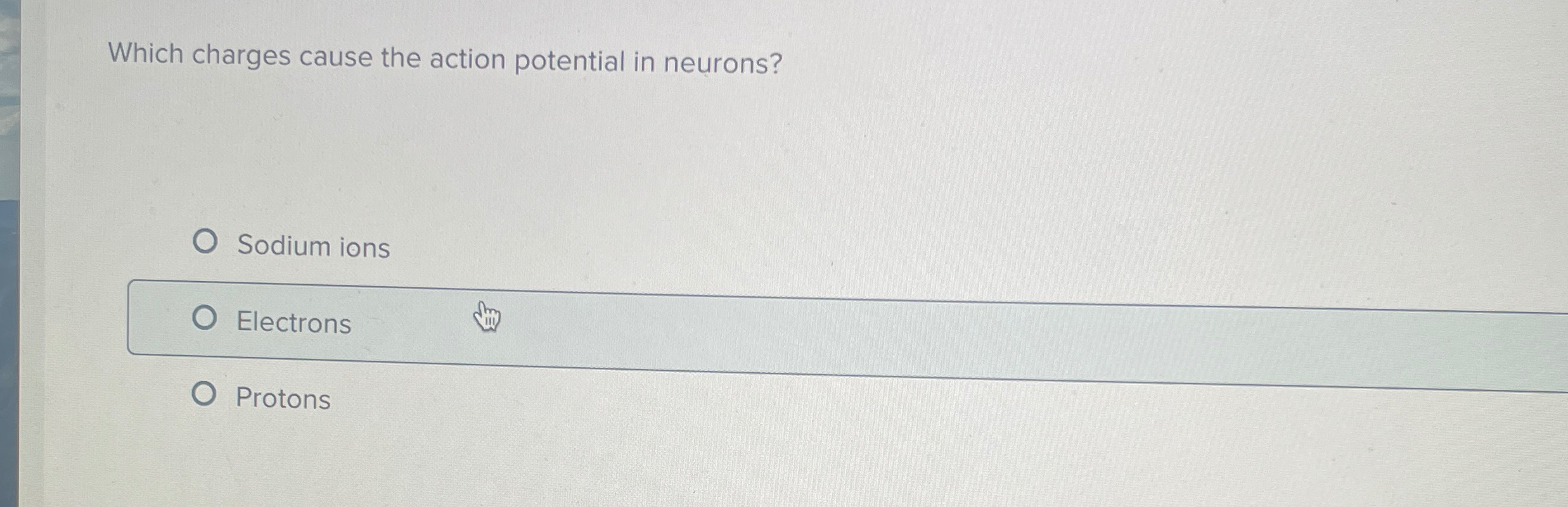 Solved Which charges cause the action potential in | Chegg.com