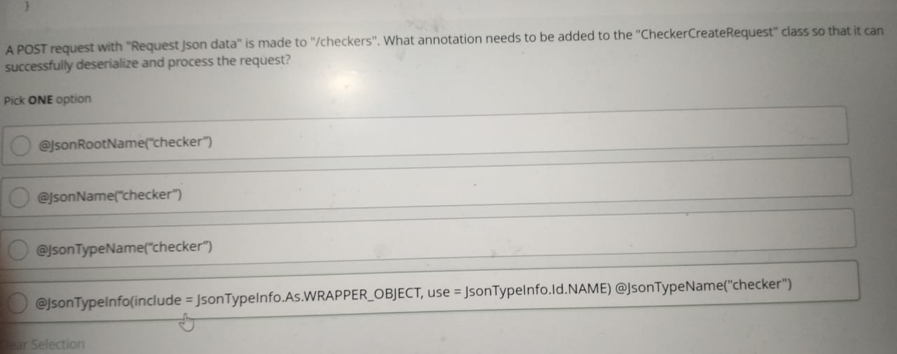 Solved A POST request with "Request Json data" is made to | Chegg.com