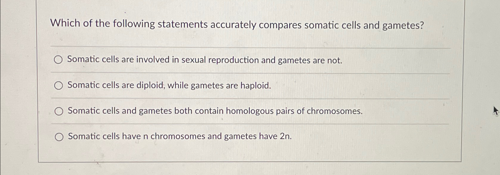 Solved Which of the following statements accurately compares | Chegg.com