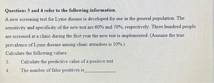 Solved Questions 3 and 4 refer to the following information. | Chegg.com