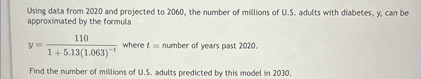 Solved Using data from 2020 ﻿and projected to 2060, ﻿the | Chegg.com