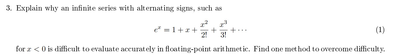 Solved Explain why an infinite series with alternating | Chegg.com