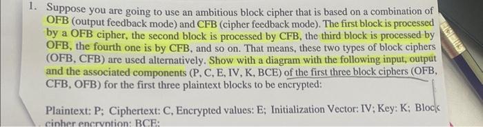 Solved Suppose you are going to use an ambitious block | Chegg.com