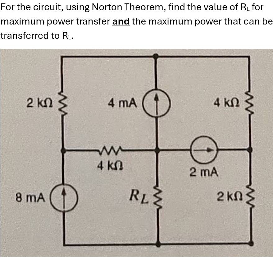 Solved For the circuit, using Norton Theorem, find the value | Chegg.com