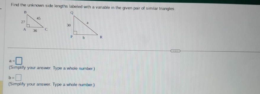 Solved Find the unknown side lengths labeled with a variable | Chegg.com