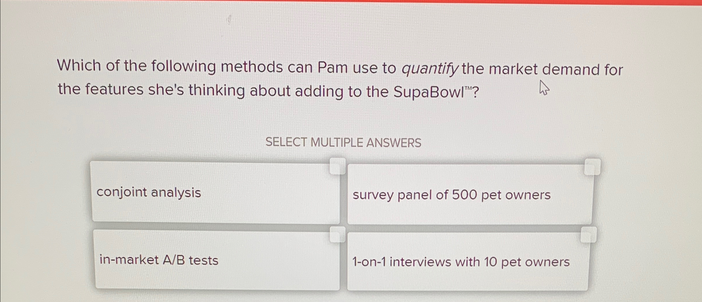 Solved Which of the following methods can Pam use to | Chegg.com