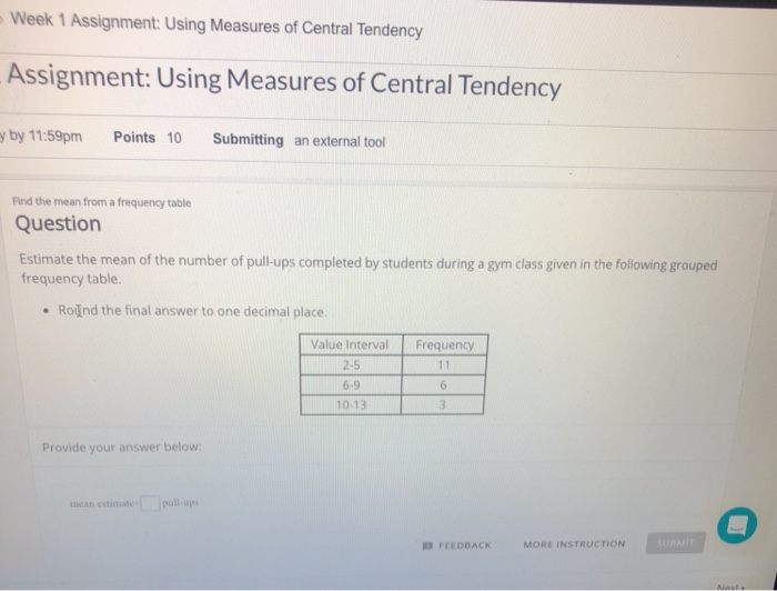 Solved Week 1 Assignment: Using Measures of Central Tendency | Chegg.com