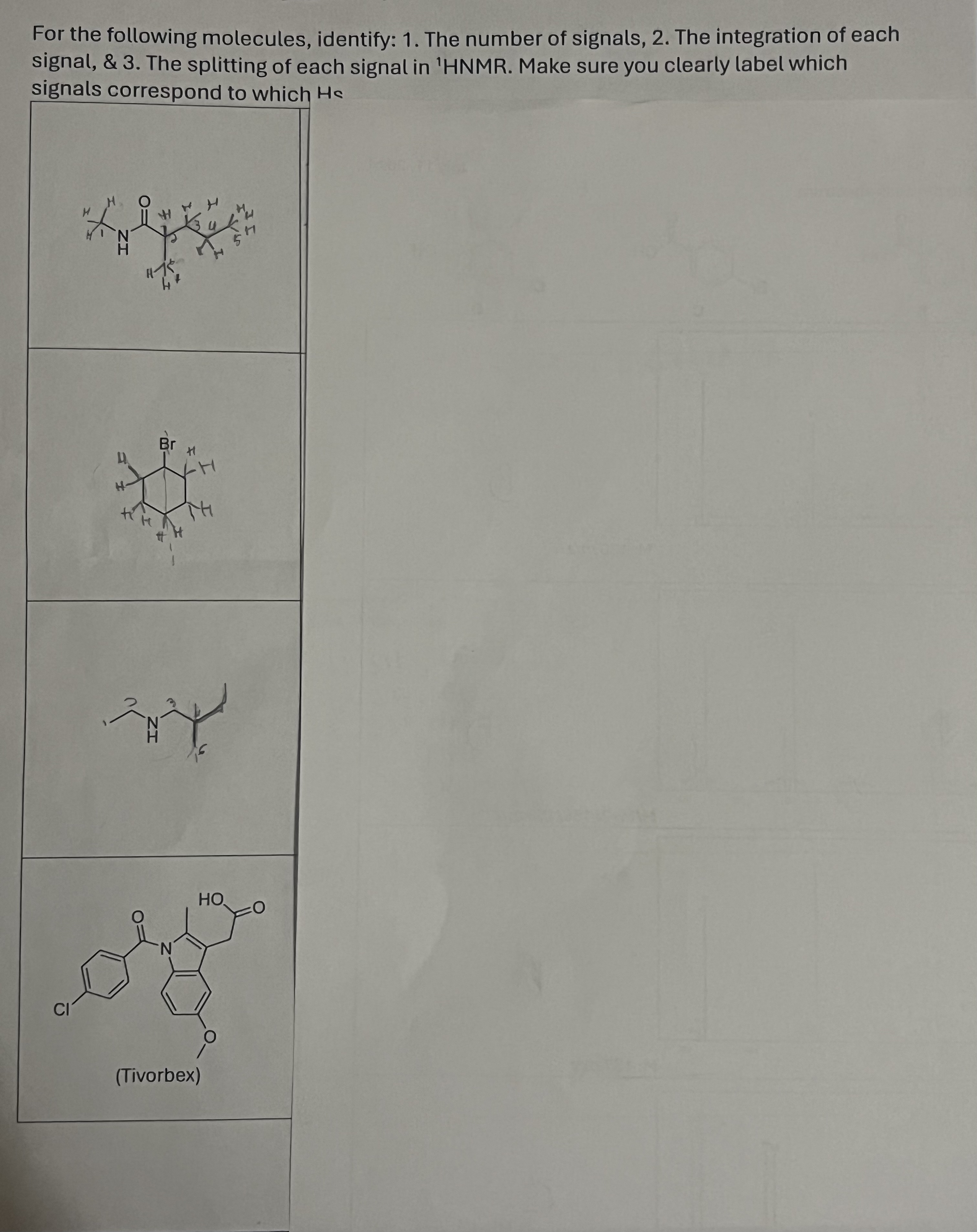 For the following molecules, identify: 1. ﻿The number | Chegg.com