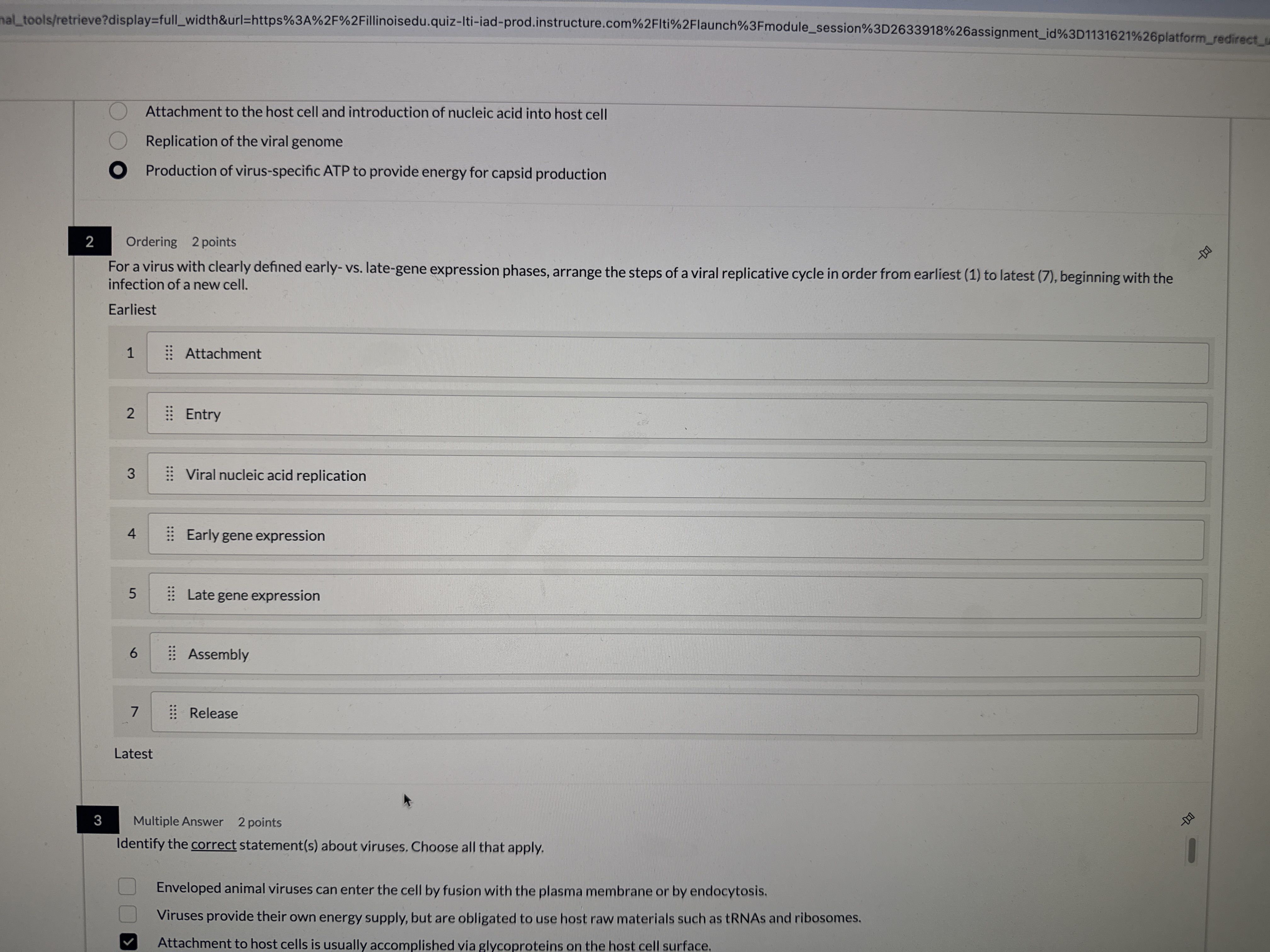 Solved Attachment to the host cell and introduction of | Chegg.com