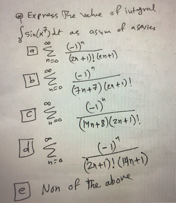 Solved @ Express the value of integral şsin(xh) at as of a | Chegg.com