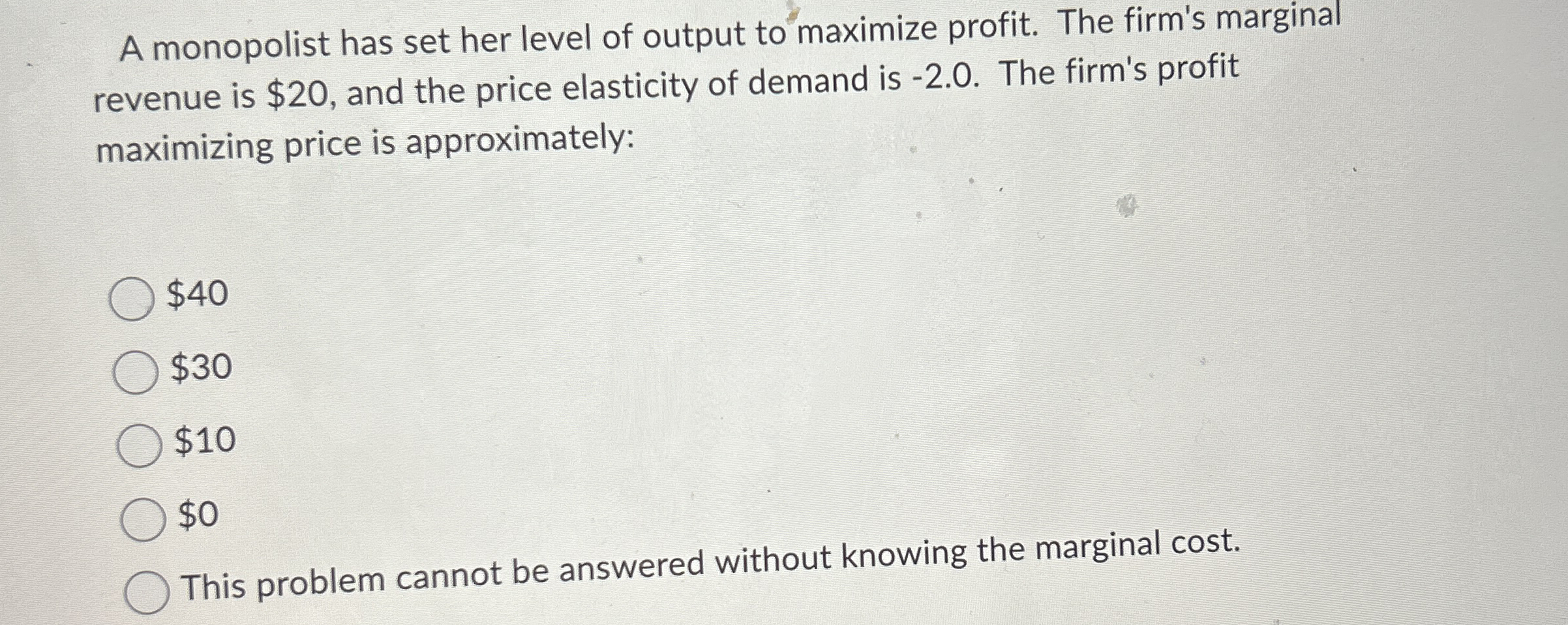 High Quality SOLUTION A monopolist has set her level of output to maximize | Chegg.com
