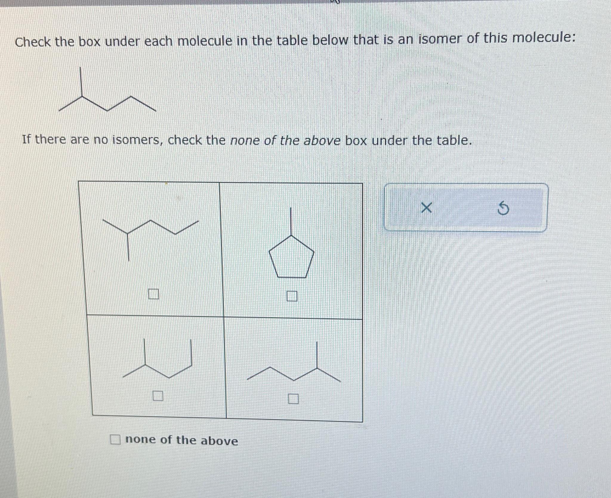 Solved Check the box under each molecule in the table below | Chegg.com