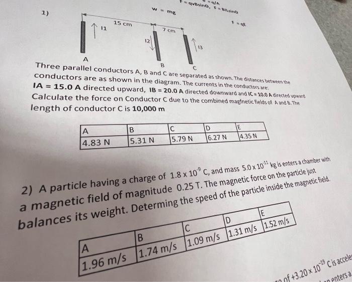 Solved Three pa disis in, B and C are separated as shown. | Chegg.com