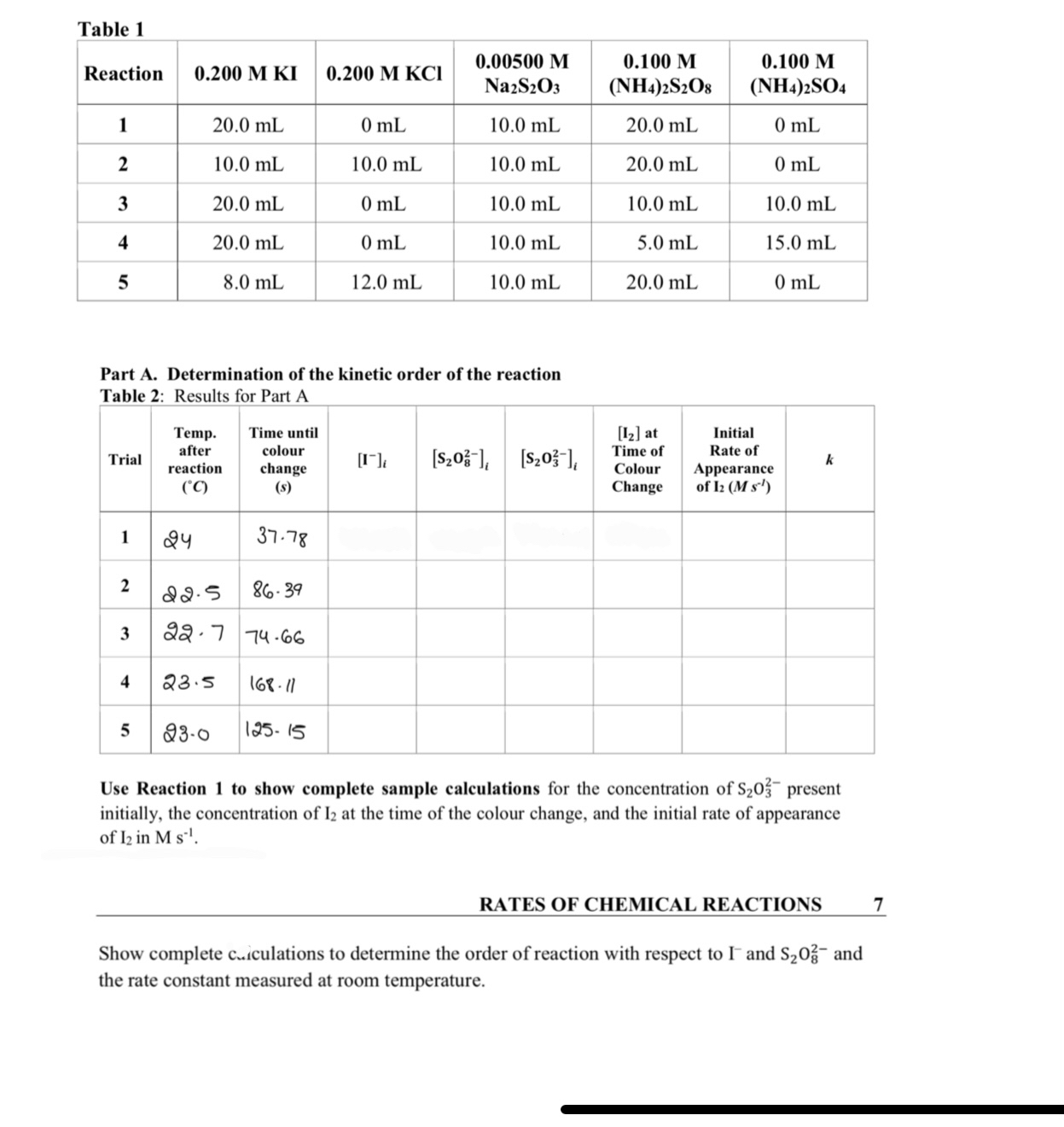 Solved Please fill table2 ﻿and and answer the two questions | Chegg.com