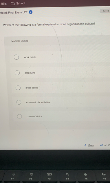 Solved BillsSchoolabled: Final Exam LCT (iWhich of the | Chegg.com