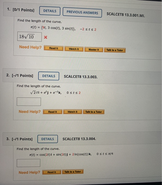 Solved 1. [0/1 Points) DETAILS PREVIOUS ANSWERS SCALCET8 | Chegg.com