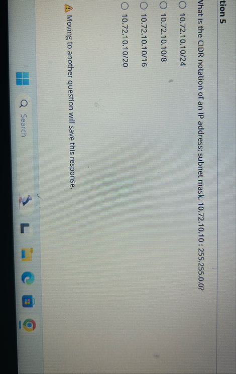 Solved tion 5What is the CIDR notation of an IP address: | Chegg.com