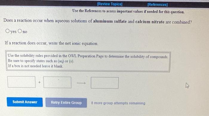 Solved [Review Topics] [References) Use the References to | Chegg.com