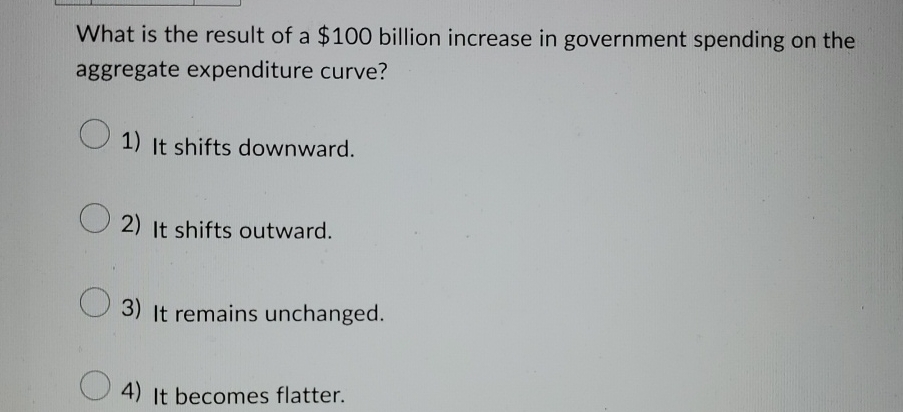 Solved What is the result of a $100 ﻿billion increase in | Chegg.com