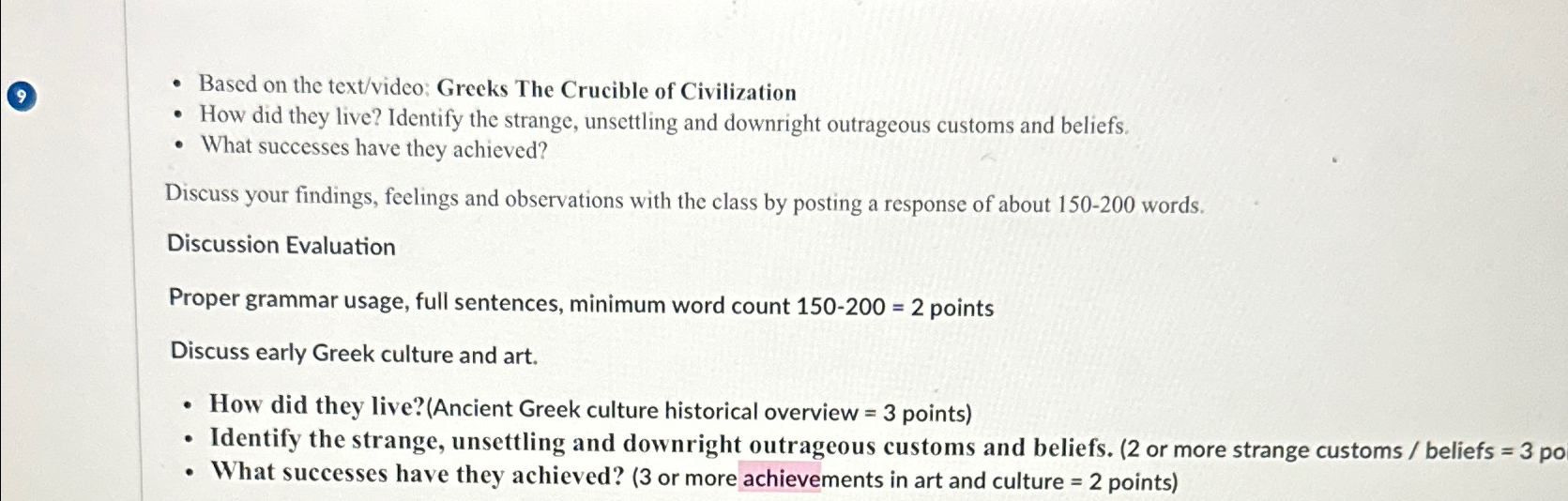 Solved Based on the text/video; Greeks The Crucible of | Chegg.com
