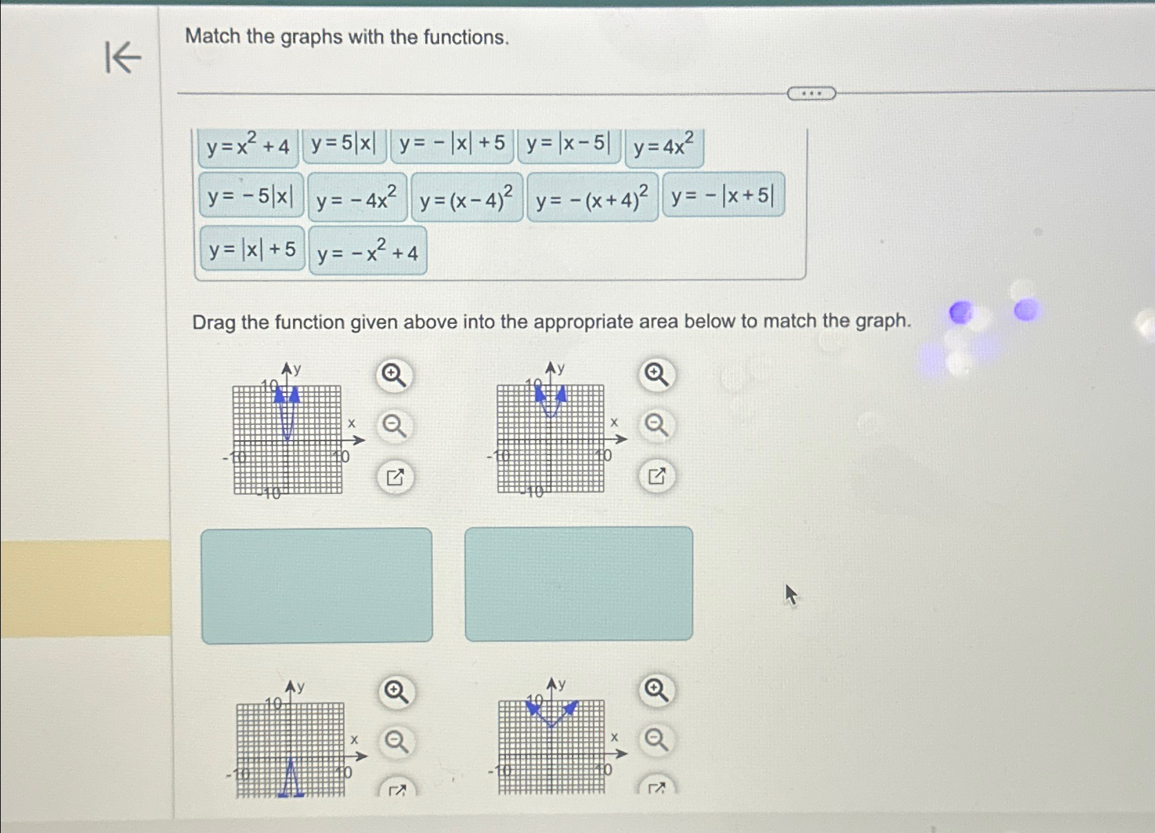 Solved Match the graphs with the | Chegg.com
