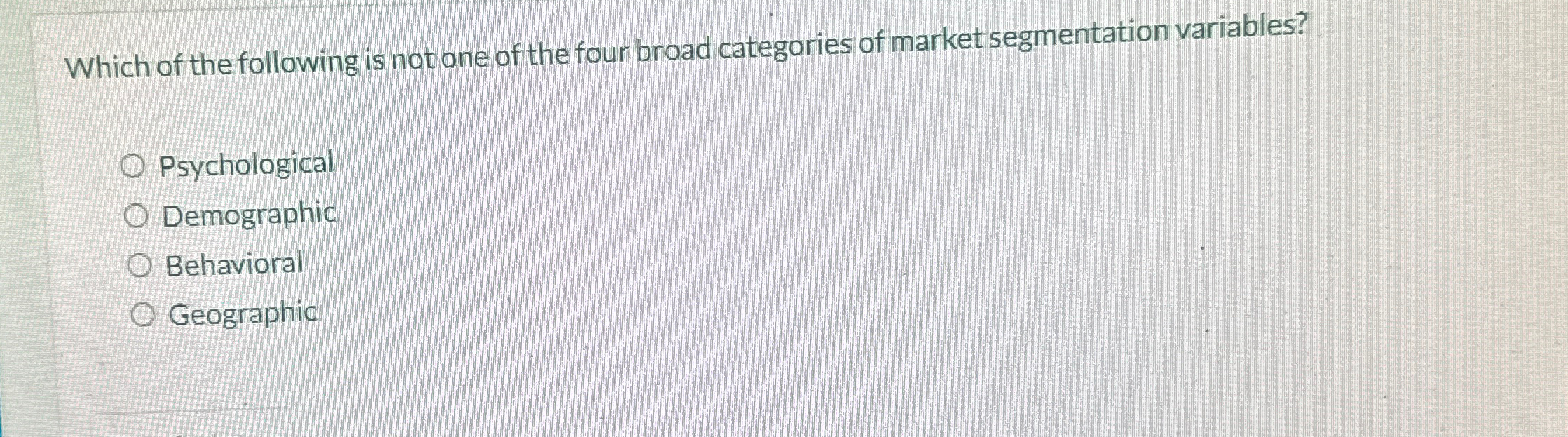 Solved Which of the following is not one of the four broad | Chegg.com