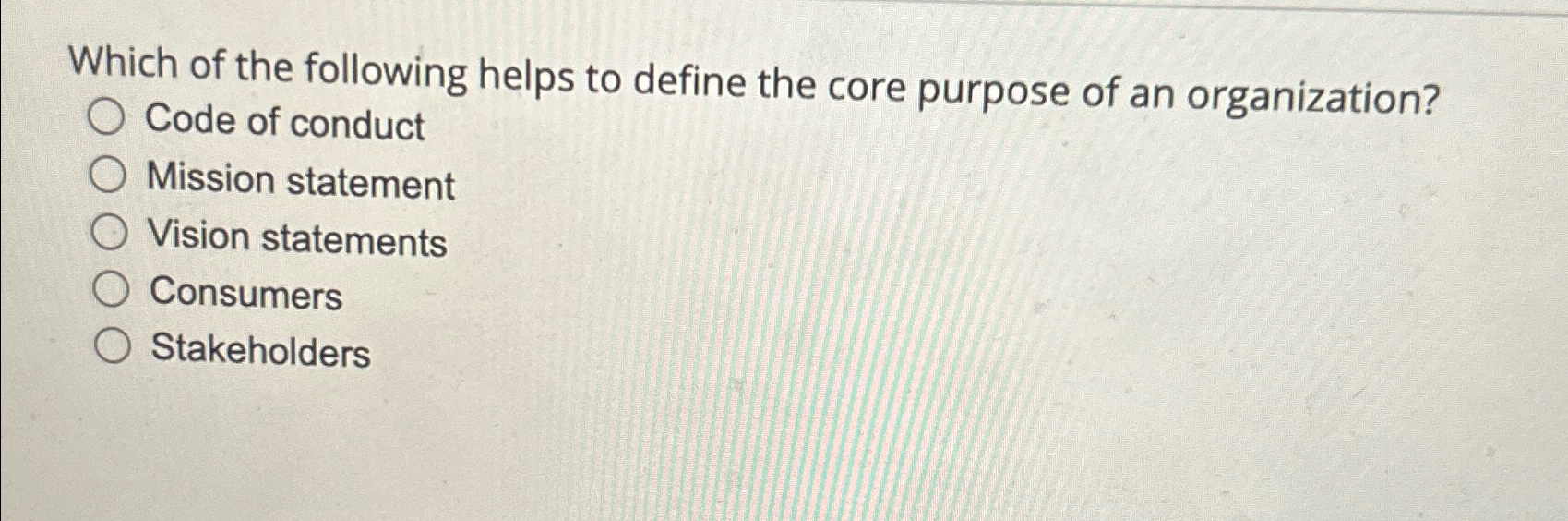 Solved Which of the following helps to define the core | Chegg.com