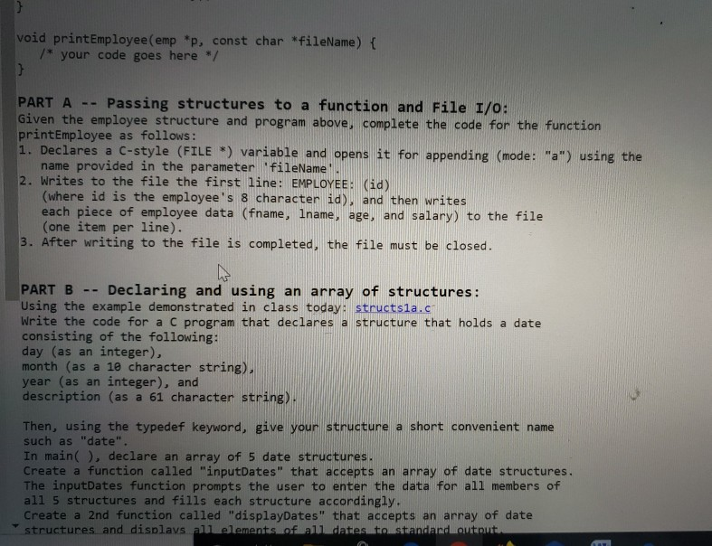 Solved Lab #2: Structures and Functions Learning Outcomes: | Chegg.com
