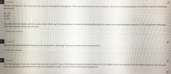 Solved 4 25 points You are interested in the sepia eye color | Chegg.com