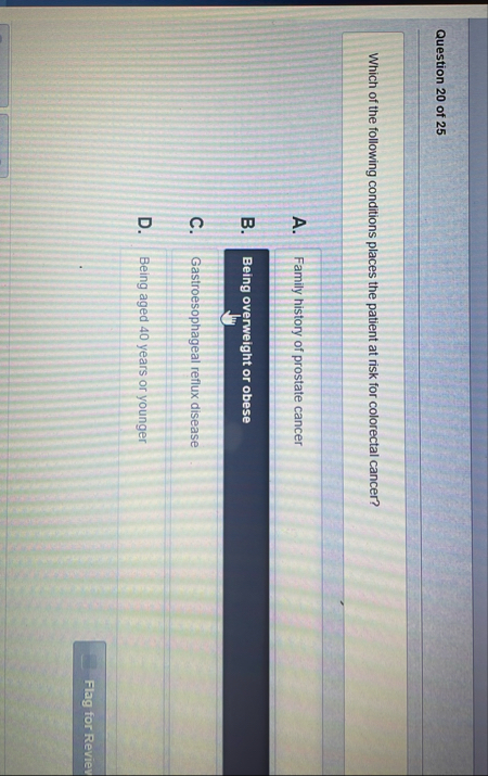 Solved Question 20 ﻿of 25Which of the following conditions | Chegg.com