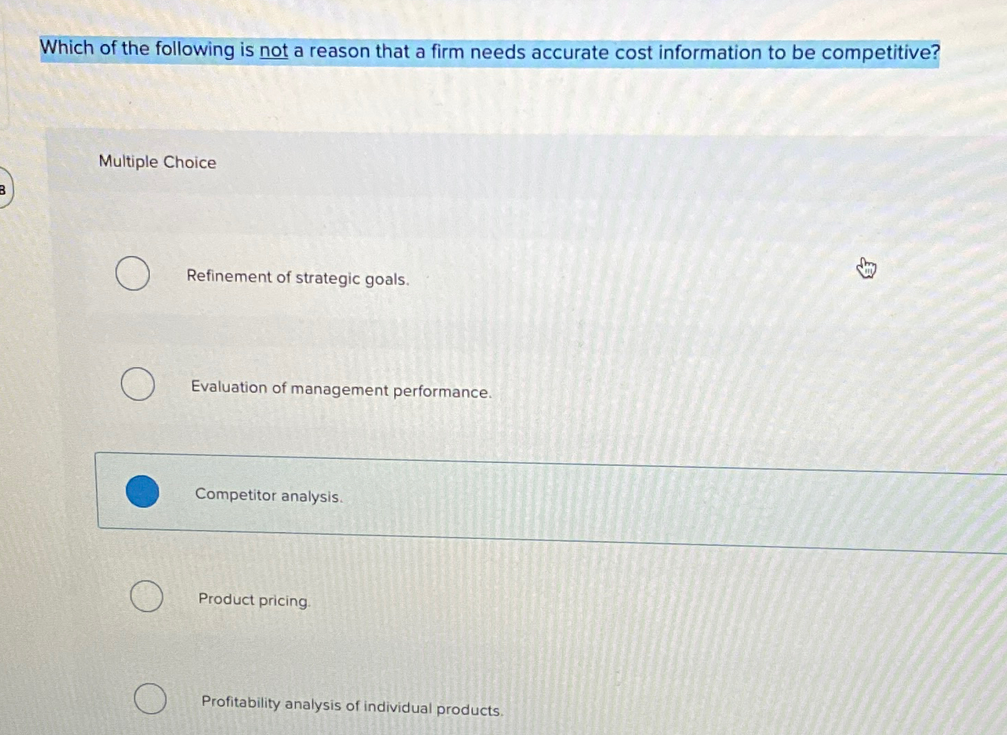 Solved Which of the following is not a reason that a firm | Chegg.com