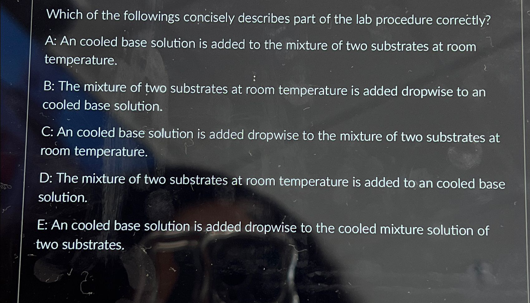 Solved Which of the followings concisely describes part of | Chegg.com